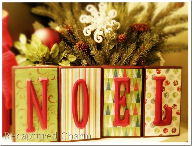 Recaptured Charm: Christmas Letter Blocks